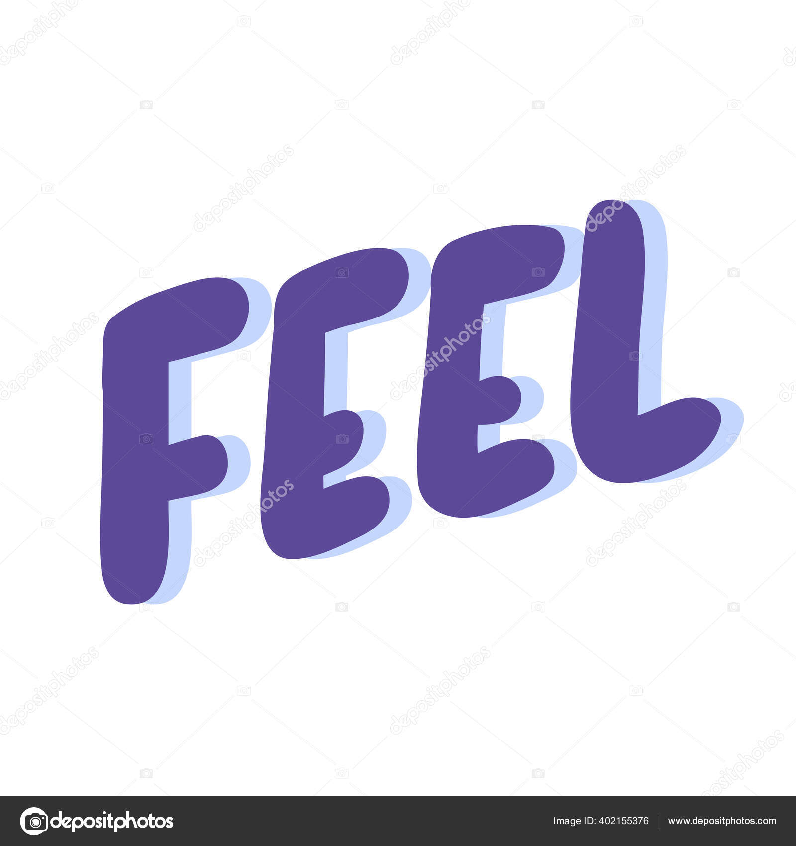 Feel. Placard template with calligraphic design flat design elements ...