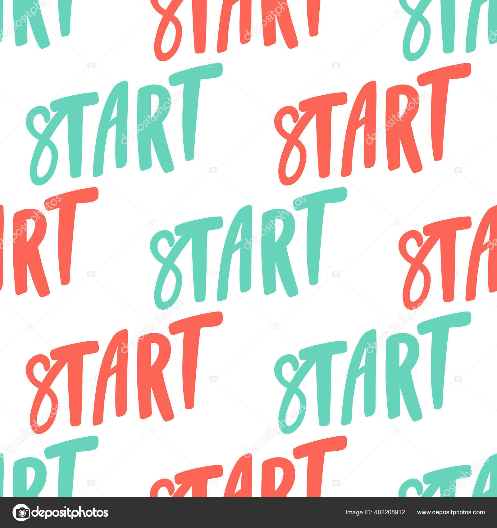 Começa. Letras na moda com texto sem costura pop art. Textura sem ...