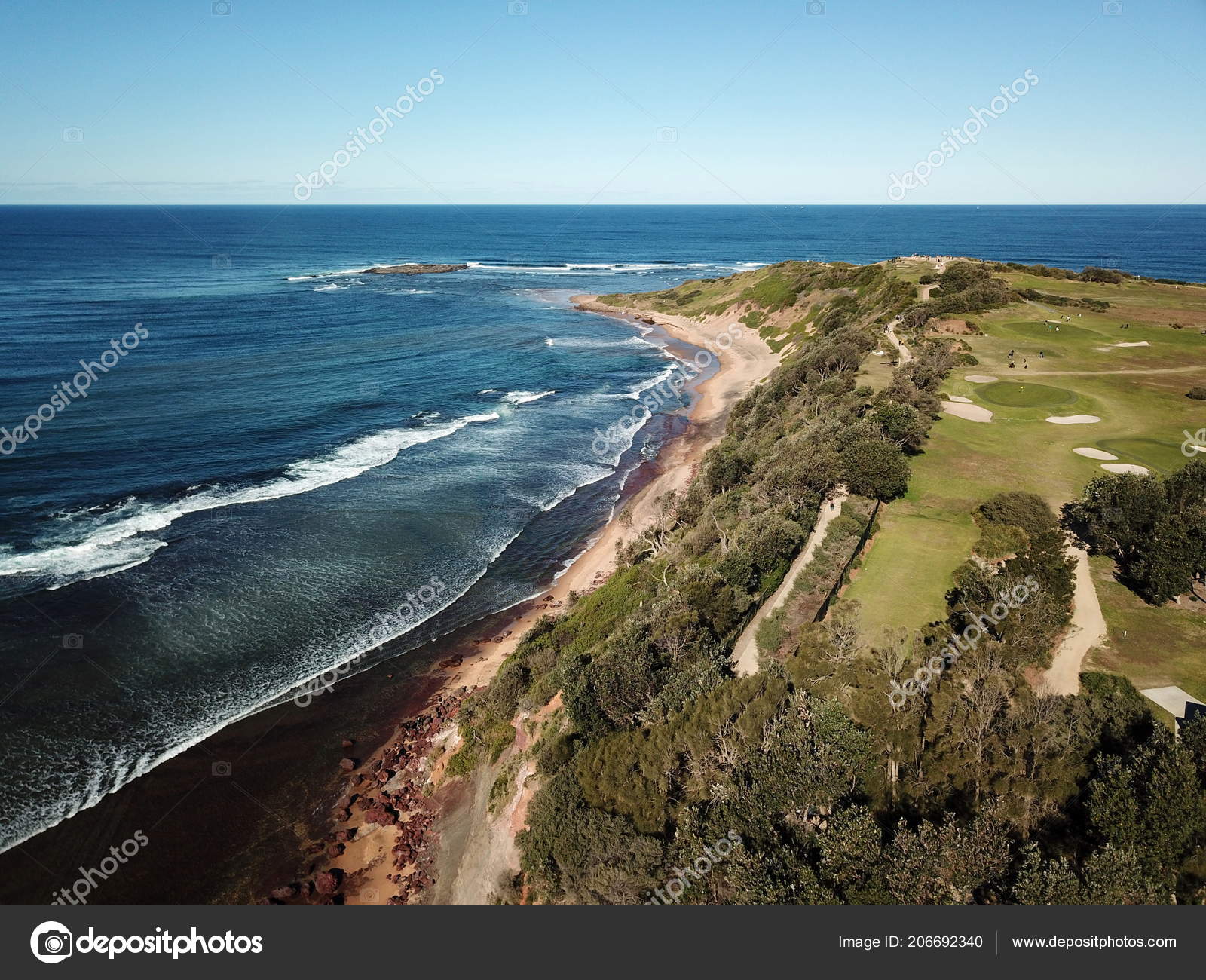 Aerial View Long Reef Headland Sydney Nsw Australia — Stock Photo ...