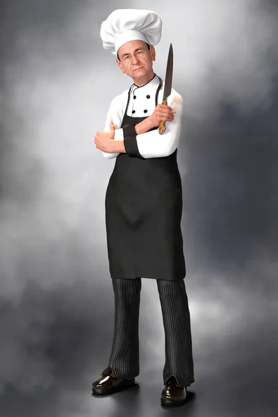 Cgi Chef Character Suitable Range Illustration Purposes Including ...