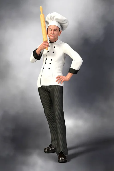 Cgi Chef Character Suitable Range Illustration Purposes Including ...