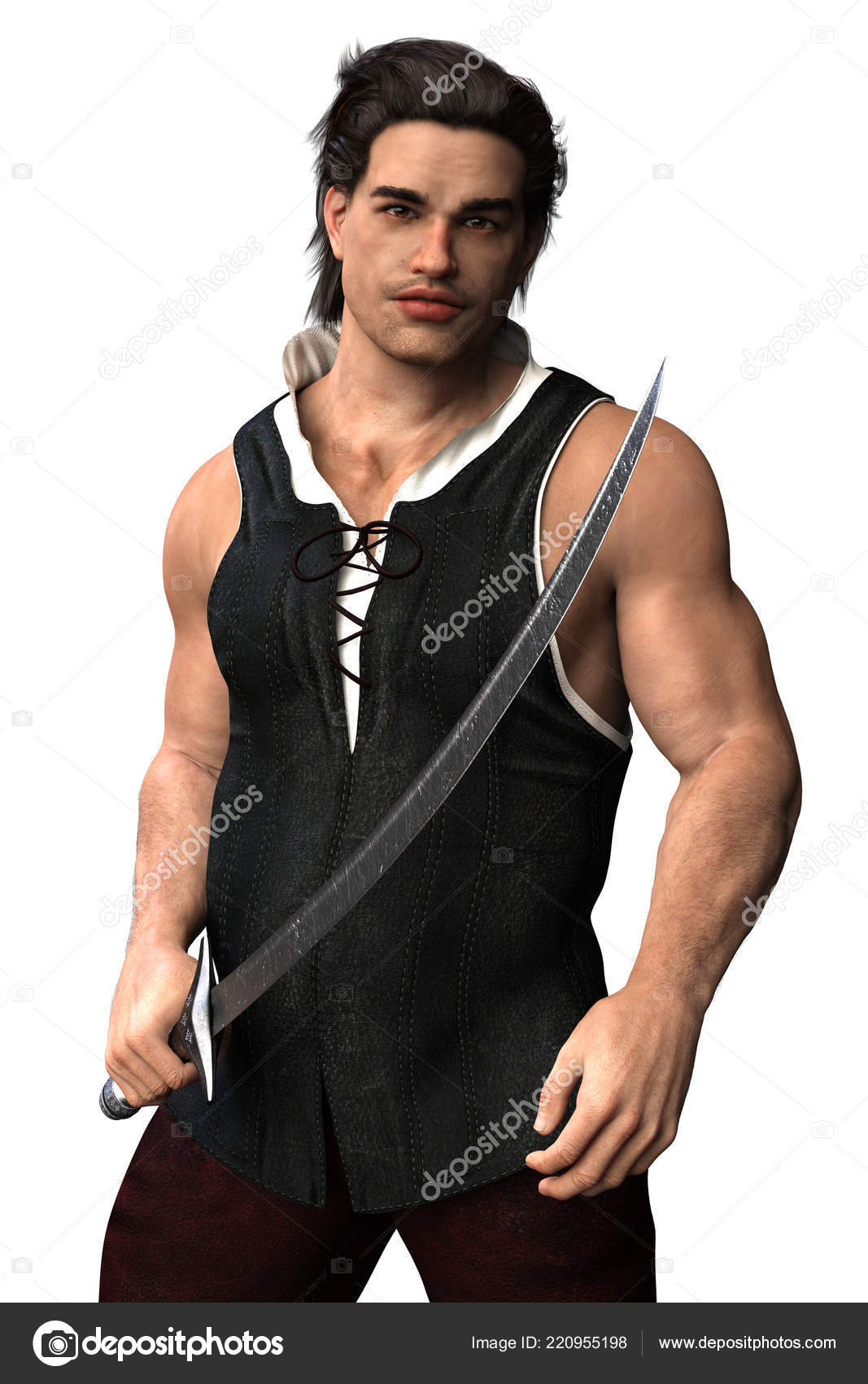 Medieval Style Fantasy Warrior Figure Ideal Historical Highlander ...