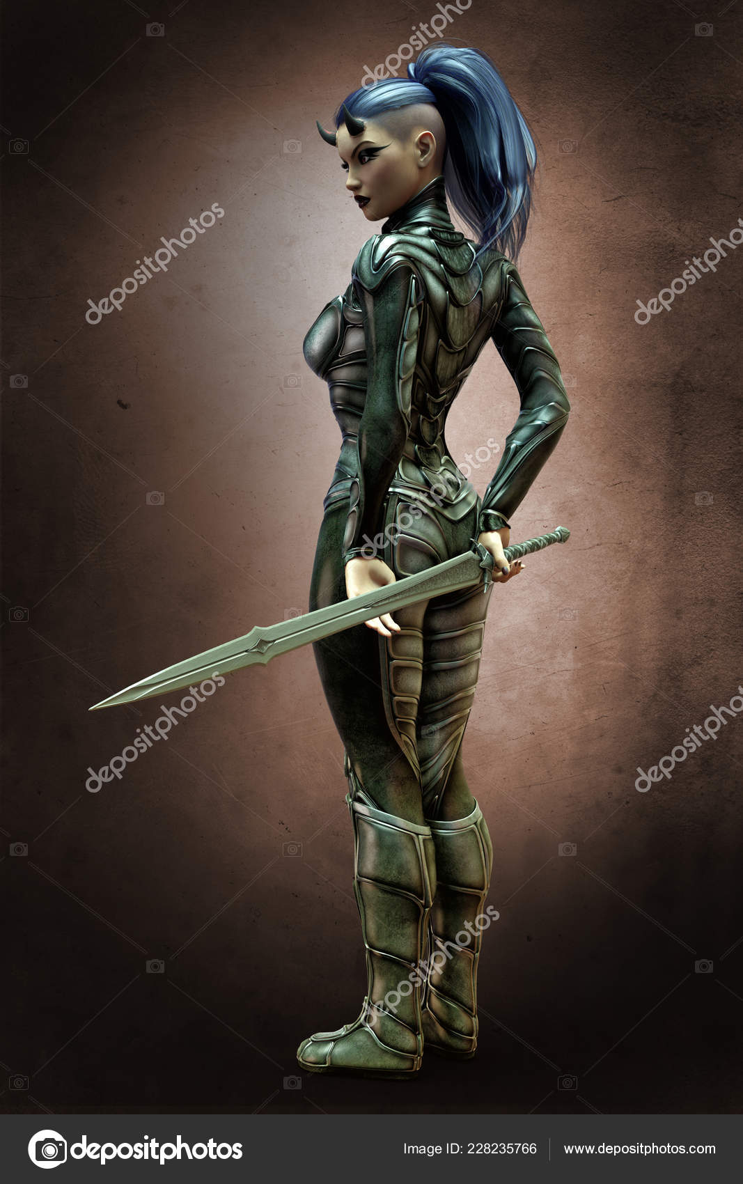 Female Warrior With Sword