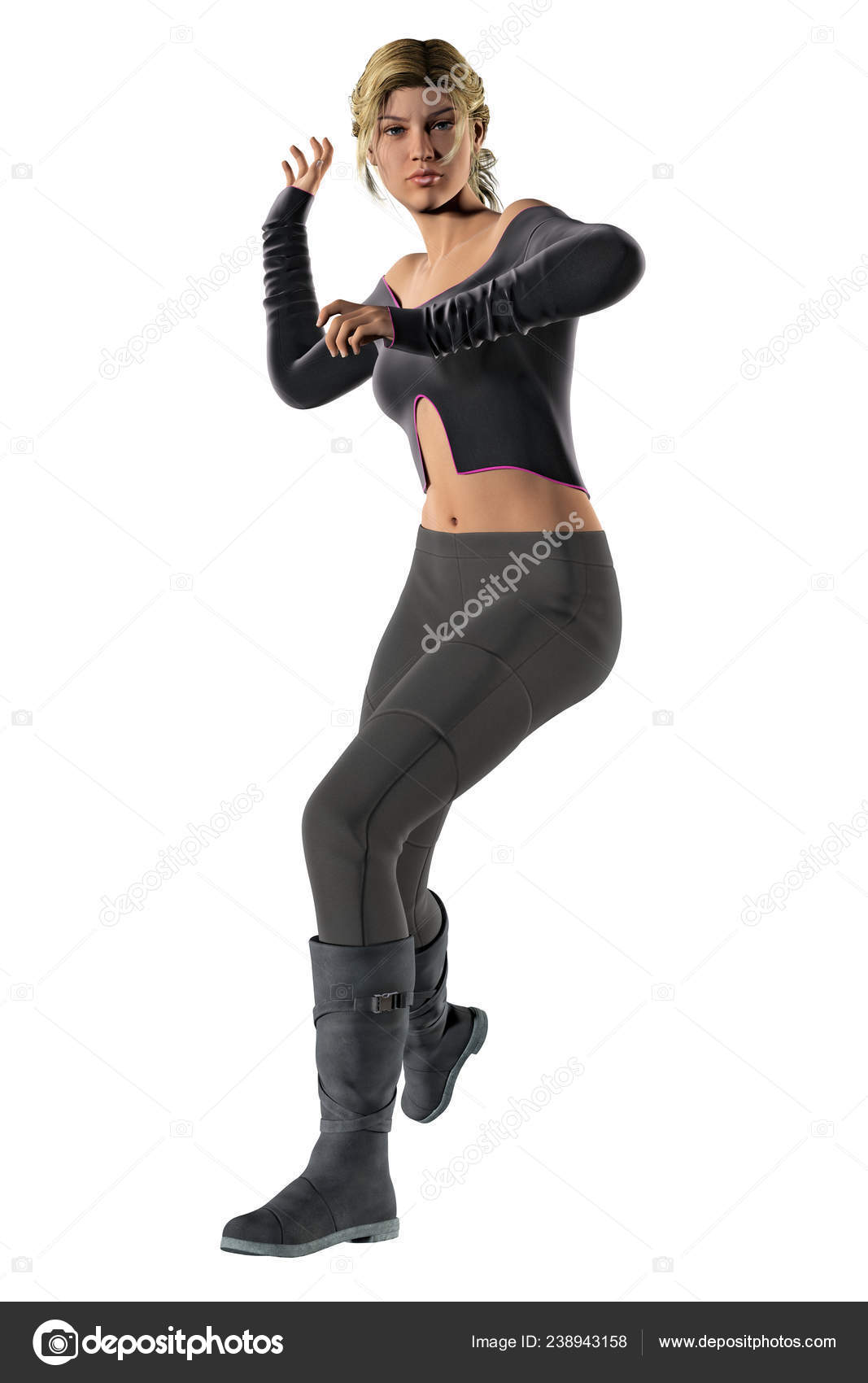 Female Fighting Poses