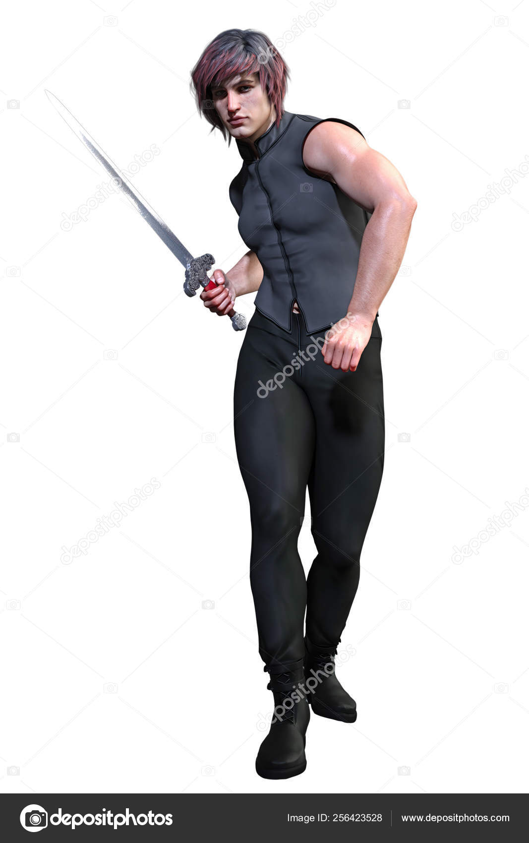 Male Action Poses Sword