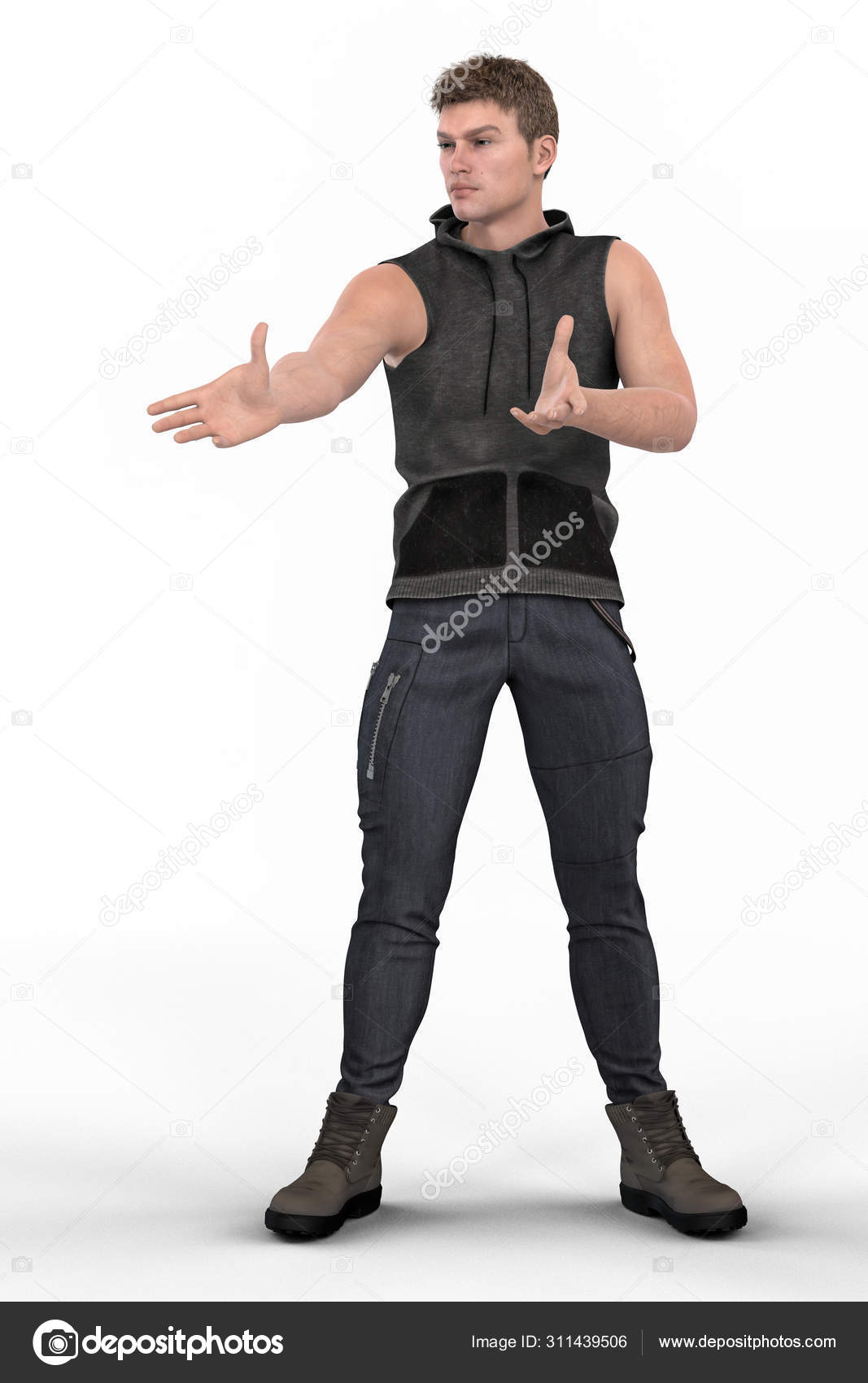 Male Action Poses Stock