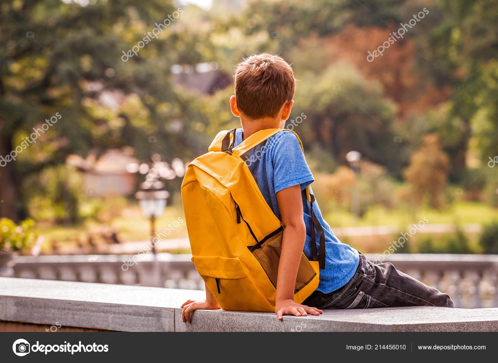 Sad Boy Walking Alone