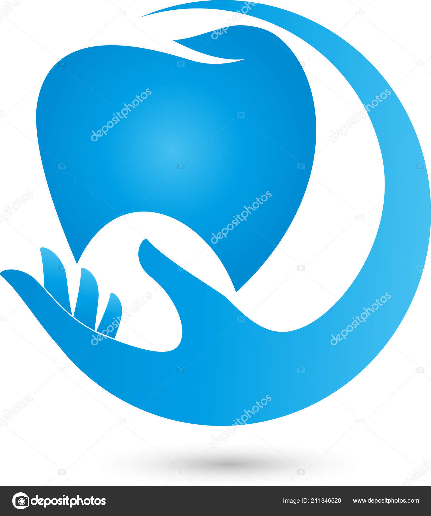 Hand Tooth Tooth Dental Care Dentist Logo Icon Stock Vector Image by ...