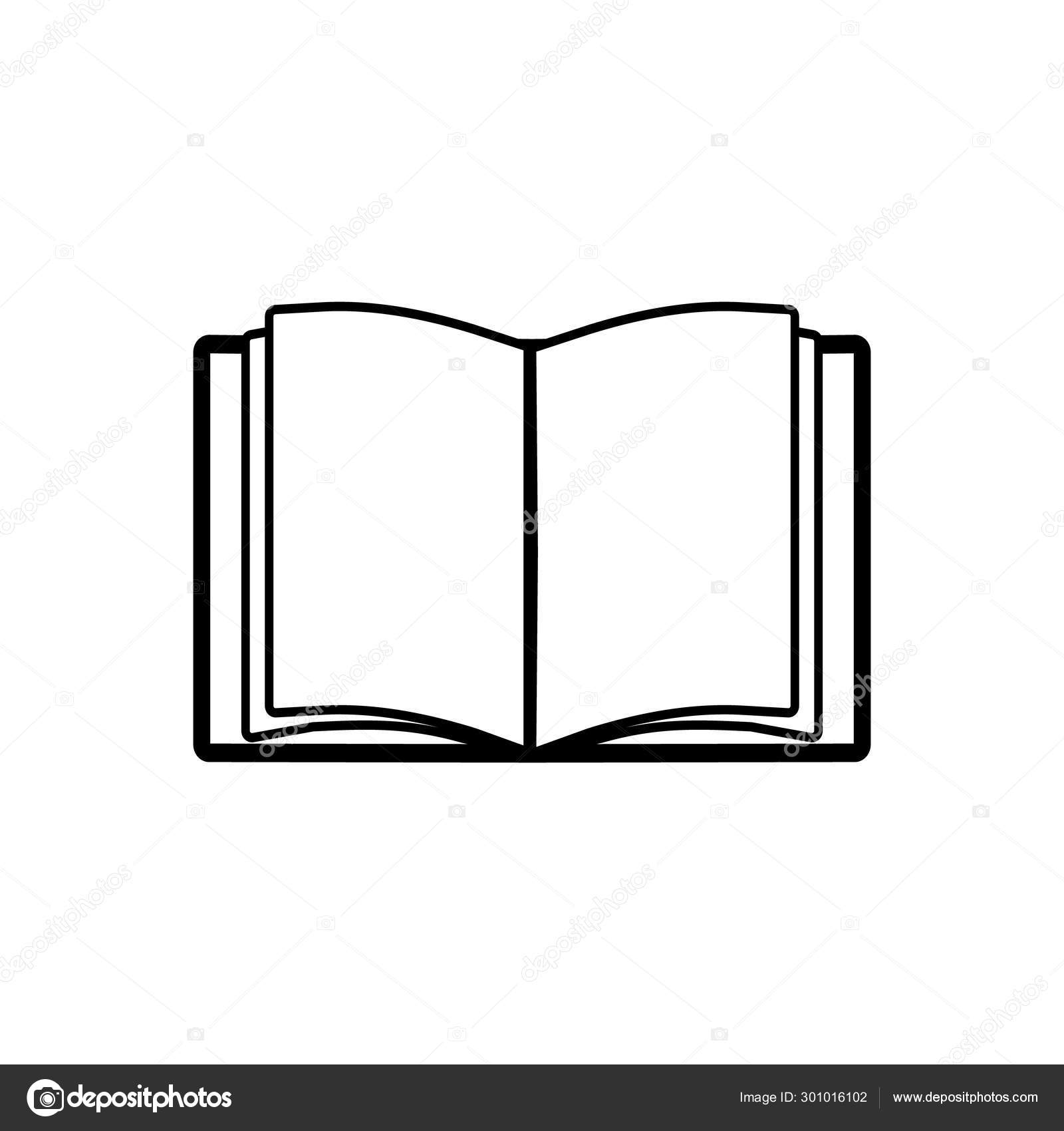 Icono Del Libro Símbolo Educativo Plantilla Logo Aislada Sobre Fondo ...