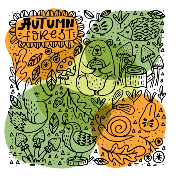 Autumn cartoon characters | Set Cute Autumn Cartoon Characters Plants ...