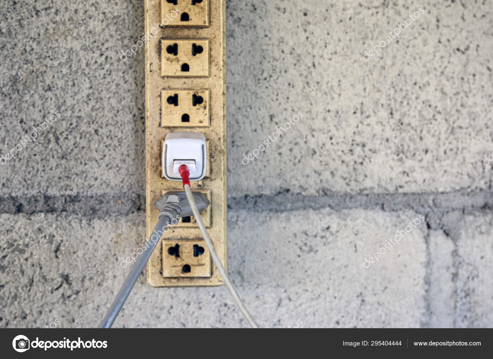 Old power electric plug with charging cable — Stock Photo © mumemories ...