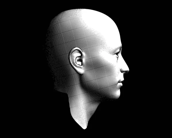 Grid Head Illustration — Stock Photo © PirenX #308974538