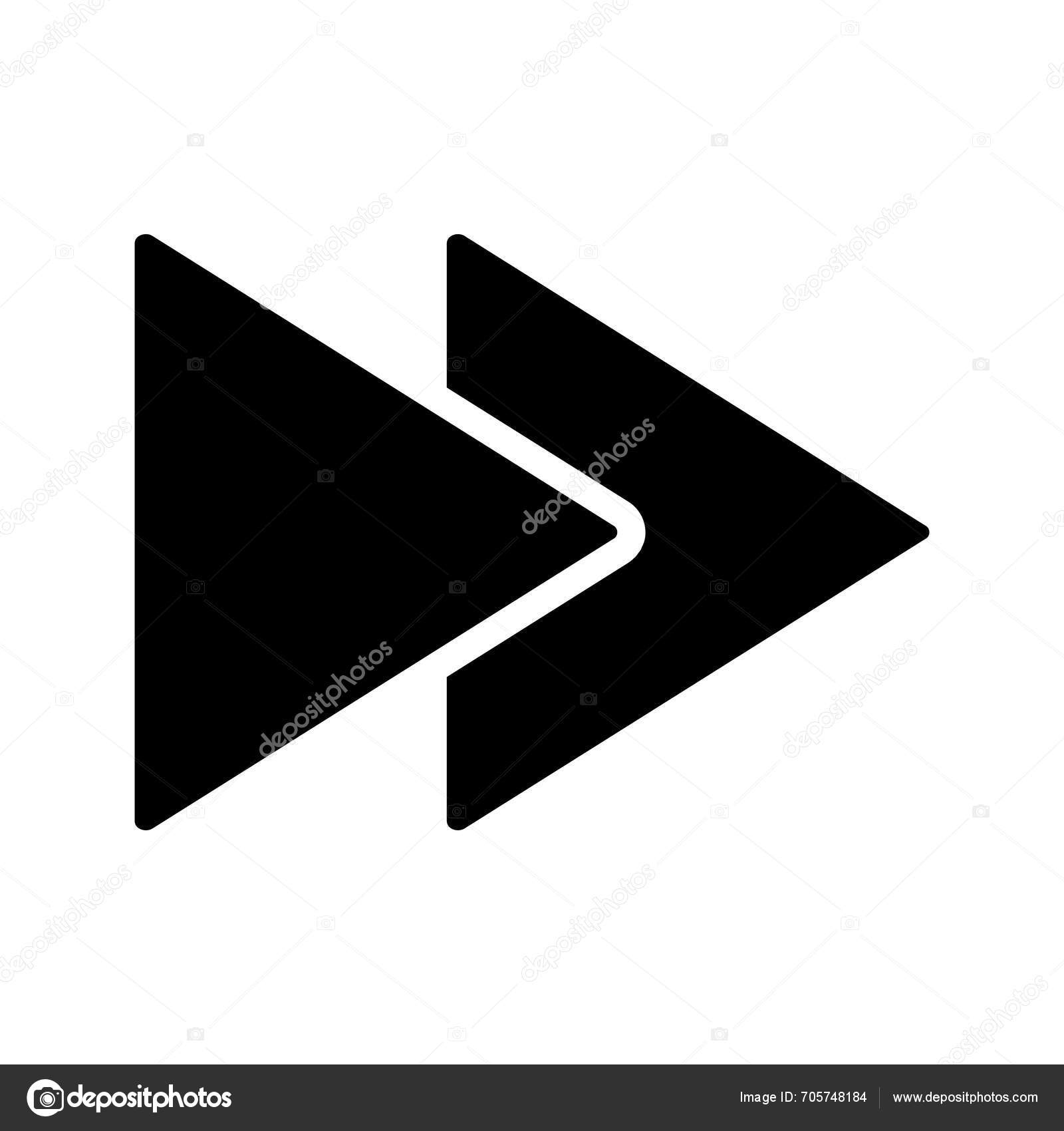 Fast Forward Vector Icon Web Design Isolated White Background Stock ...