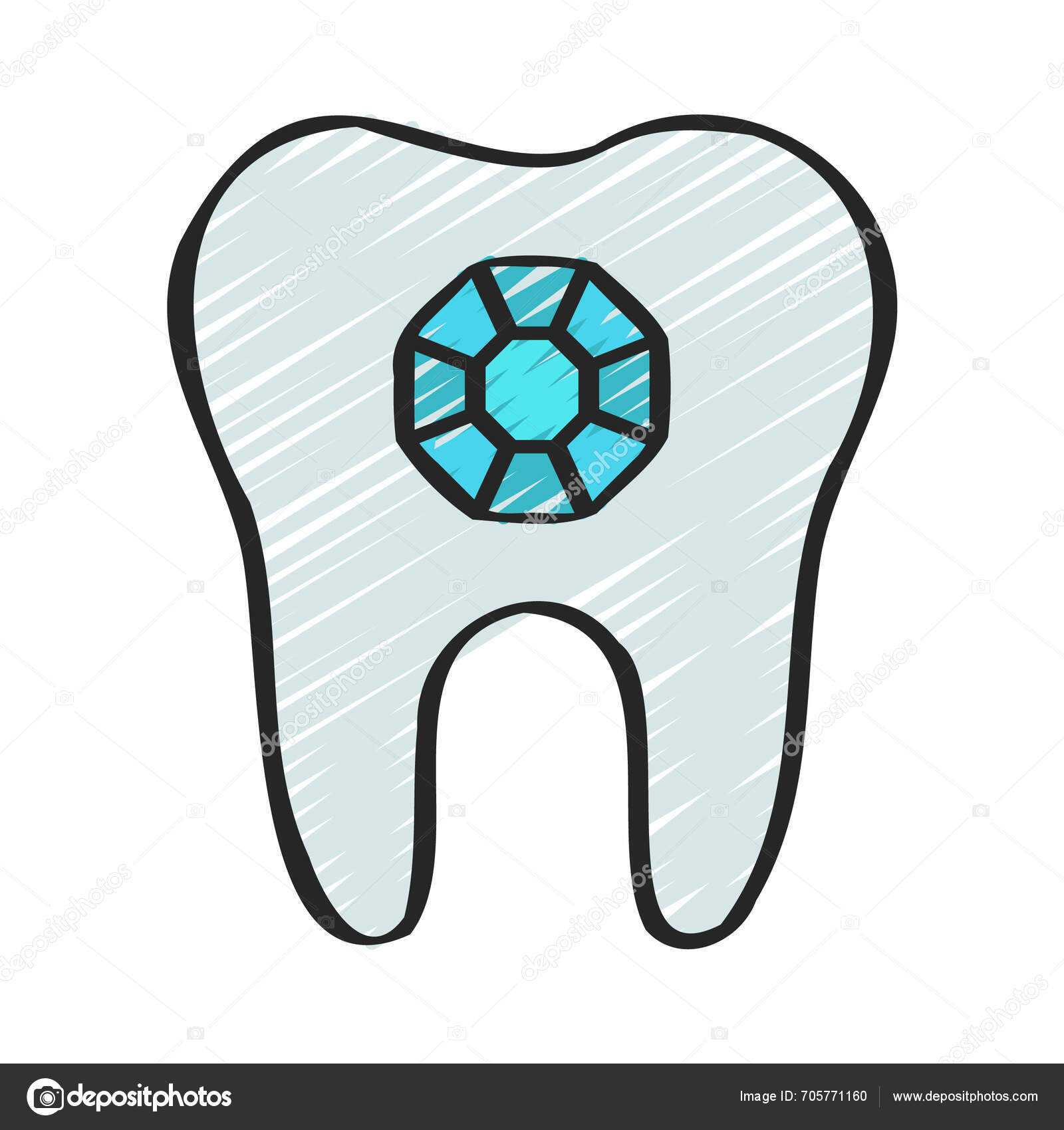 Tooth Diamond Icon Vector Illustration Stock Vector by ©JuicyStudios ...