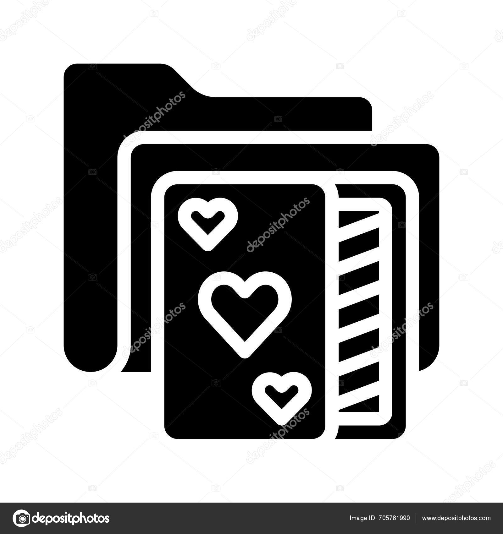Jogando Cartas Ícone Pasta Ilustração Vetorial Vetor de ©JuicyStudios ...