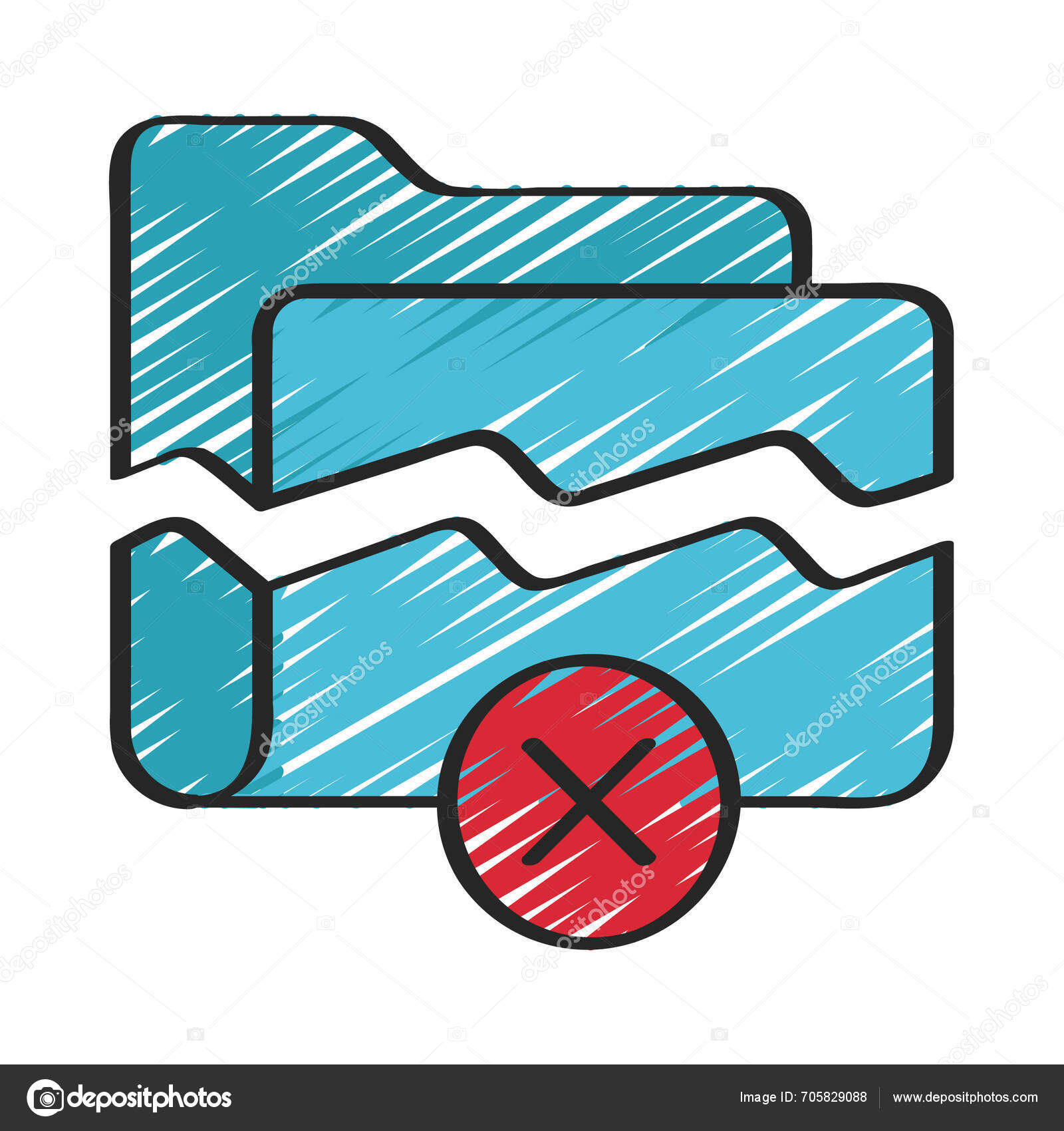 Image vectorielle Icône Dossier Corrompu Illustration Vectorielle par ...