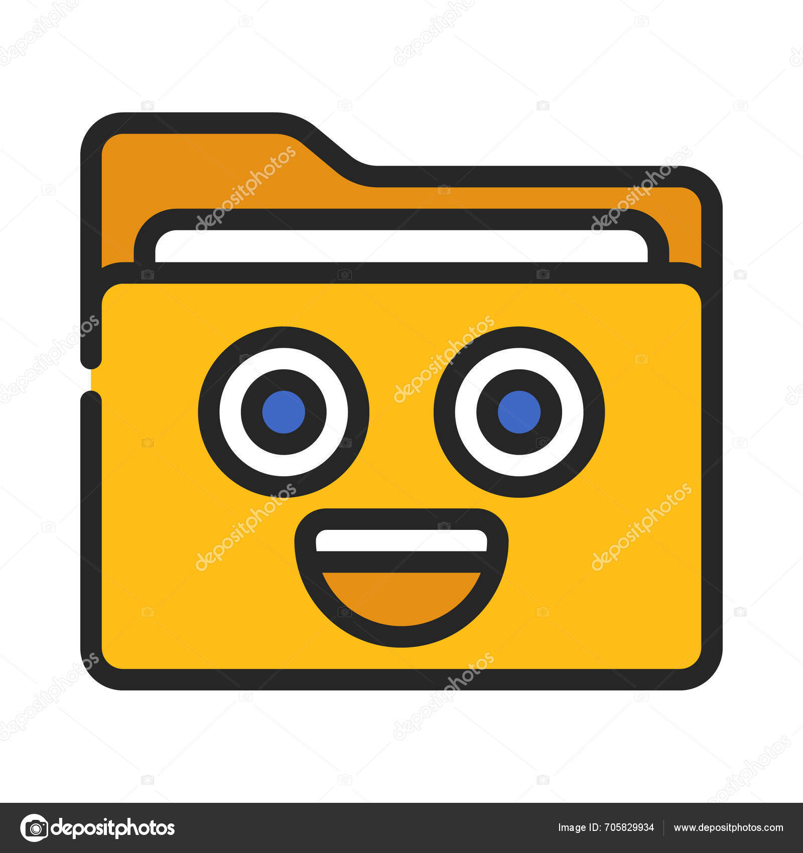 Image vectorielle Icône Smiley Face Folder Illustration Vectorielle par ...