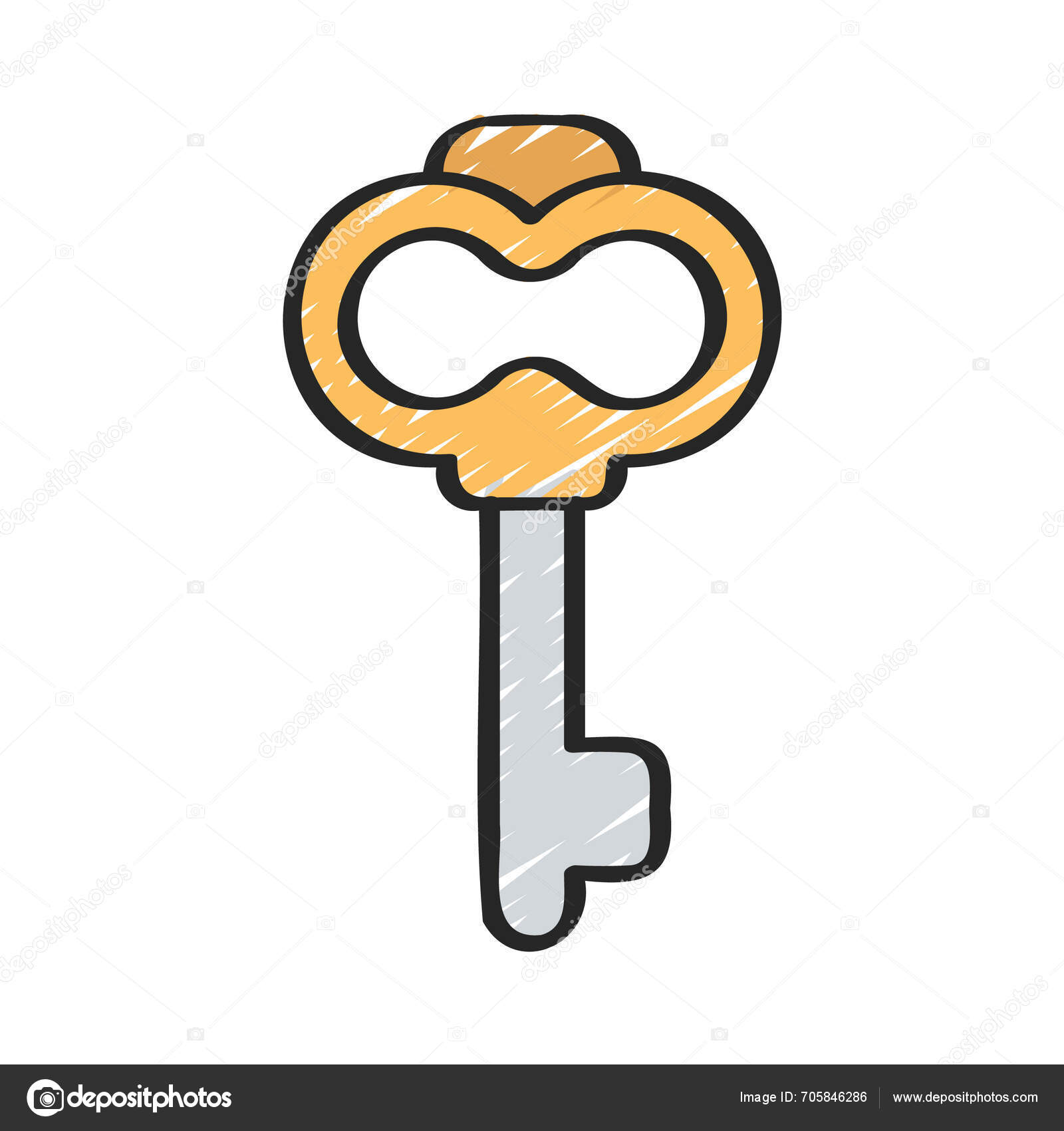 Illustration Key Icon Personal Commercial Use Stock Vector by ...