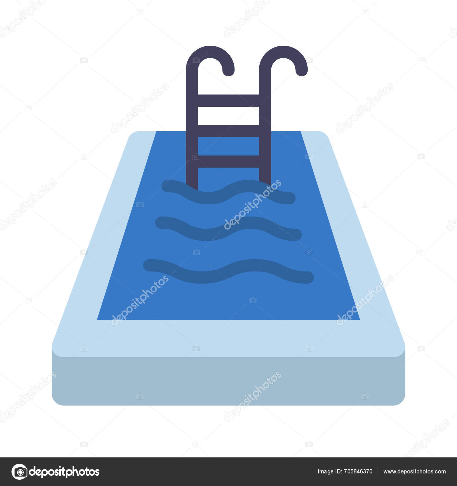 Icono Piscina Concepto Vector Ilustración Vector de stock #705846370 de ...