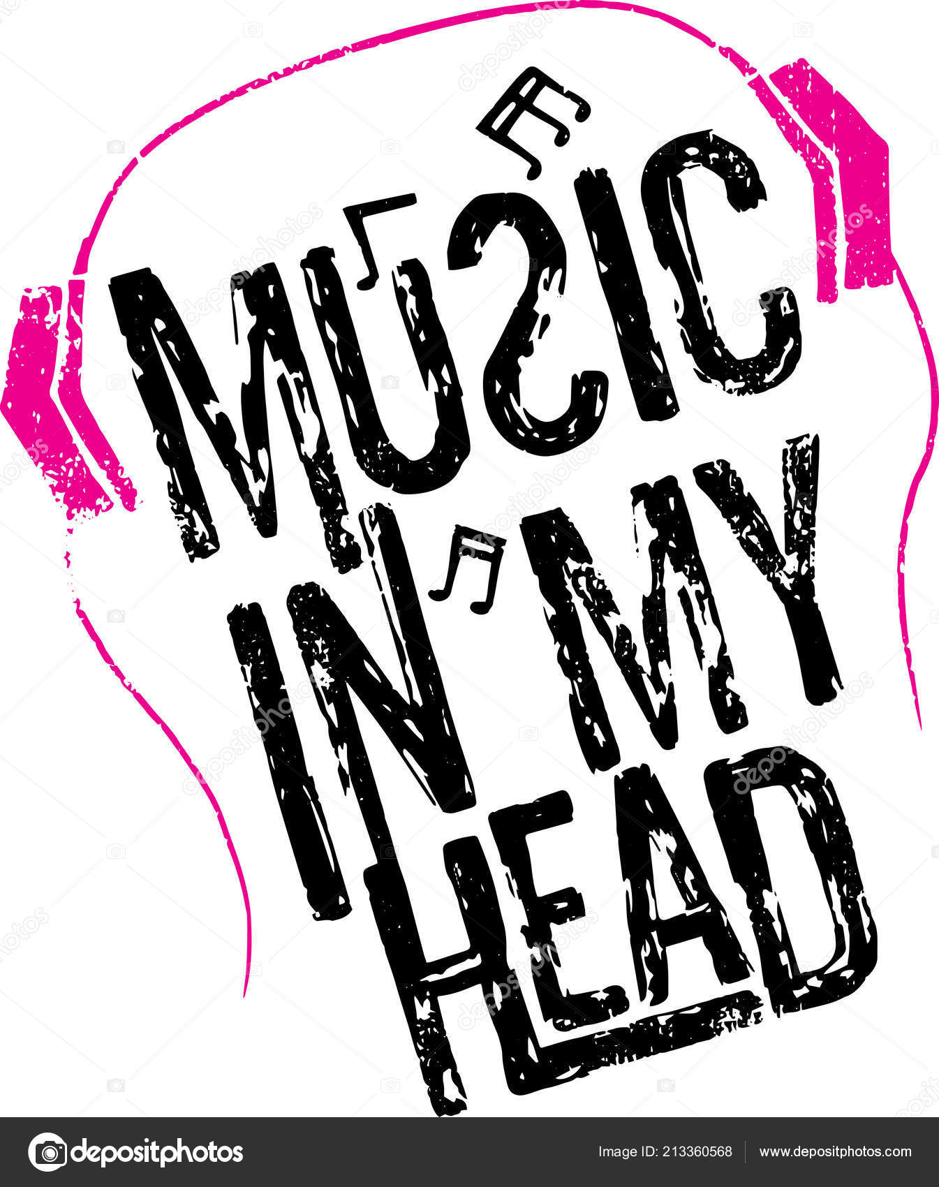 Music Head Vector Illustration Stock Vector Image by ©blue_moon #213360568