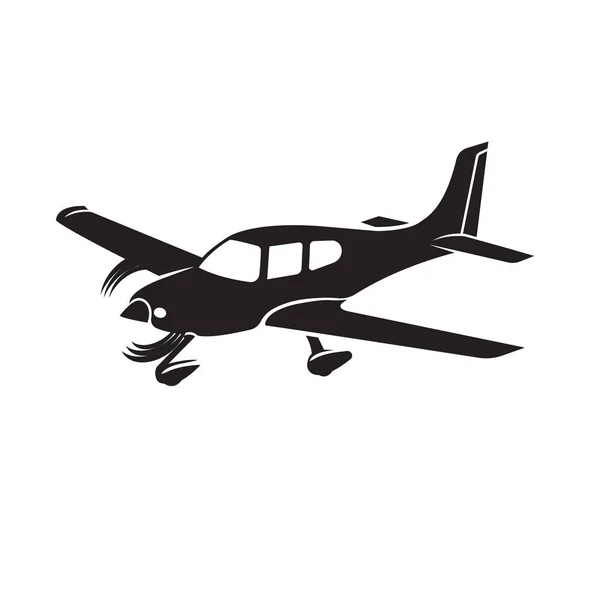 Small plane vector illustration. Single engine propelled aircraft ...