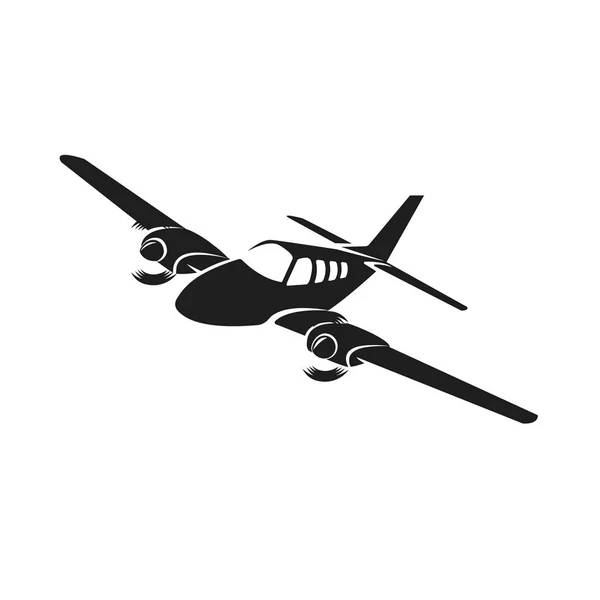 Small plane vector illustration. Single engine propelled aircraft ...