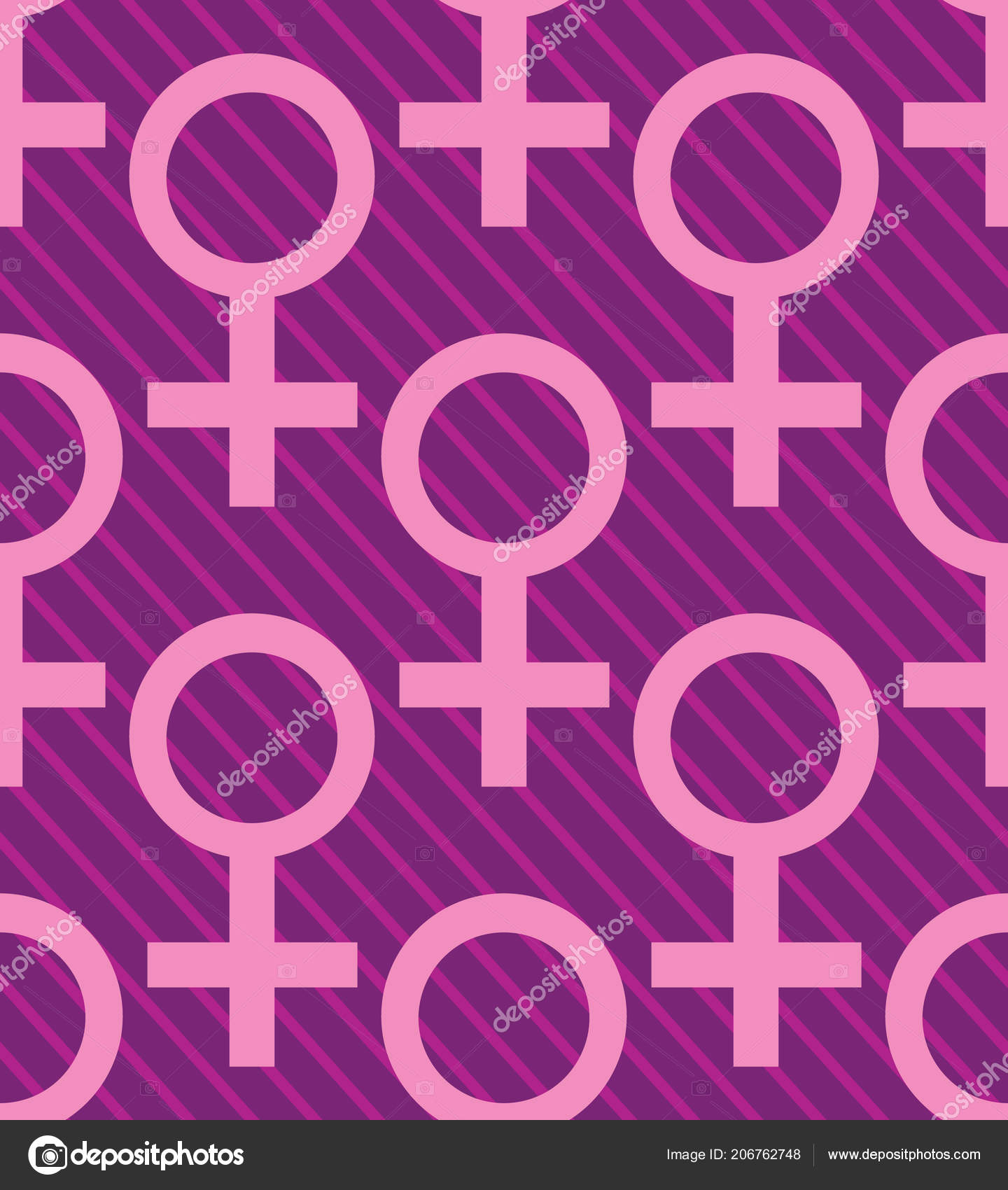 Seamless Pink Feminist Pattern Background Venus Mirror Nice Beautiful ...