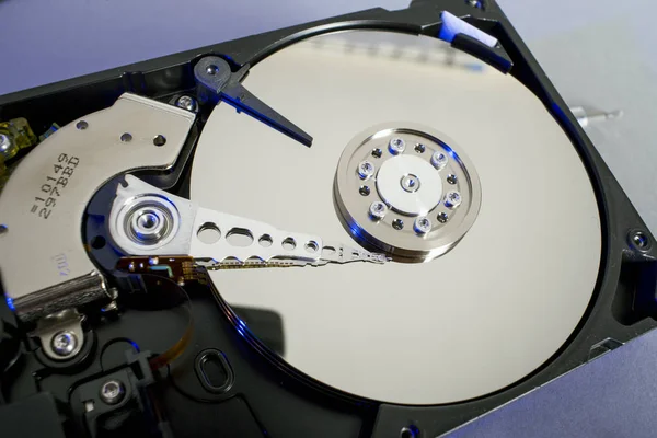 Hard Disk Drive Platter Open Hdd Hard Disk Data Recovery — Stock Photo ...