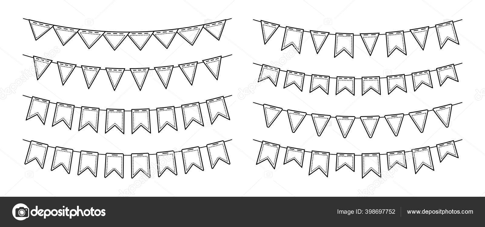 Flag Garland Illustration