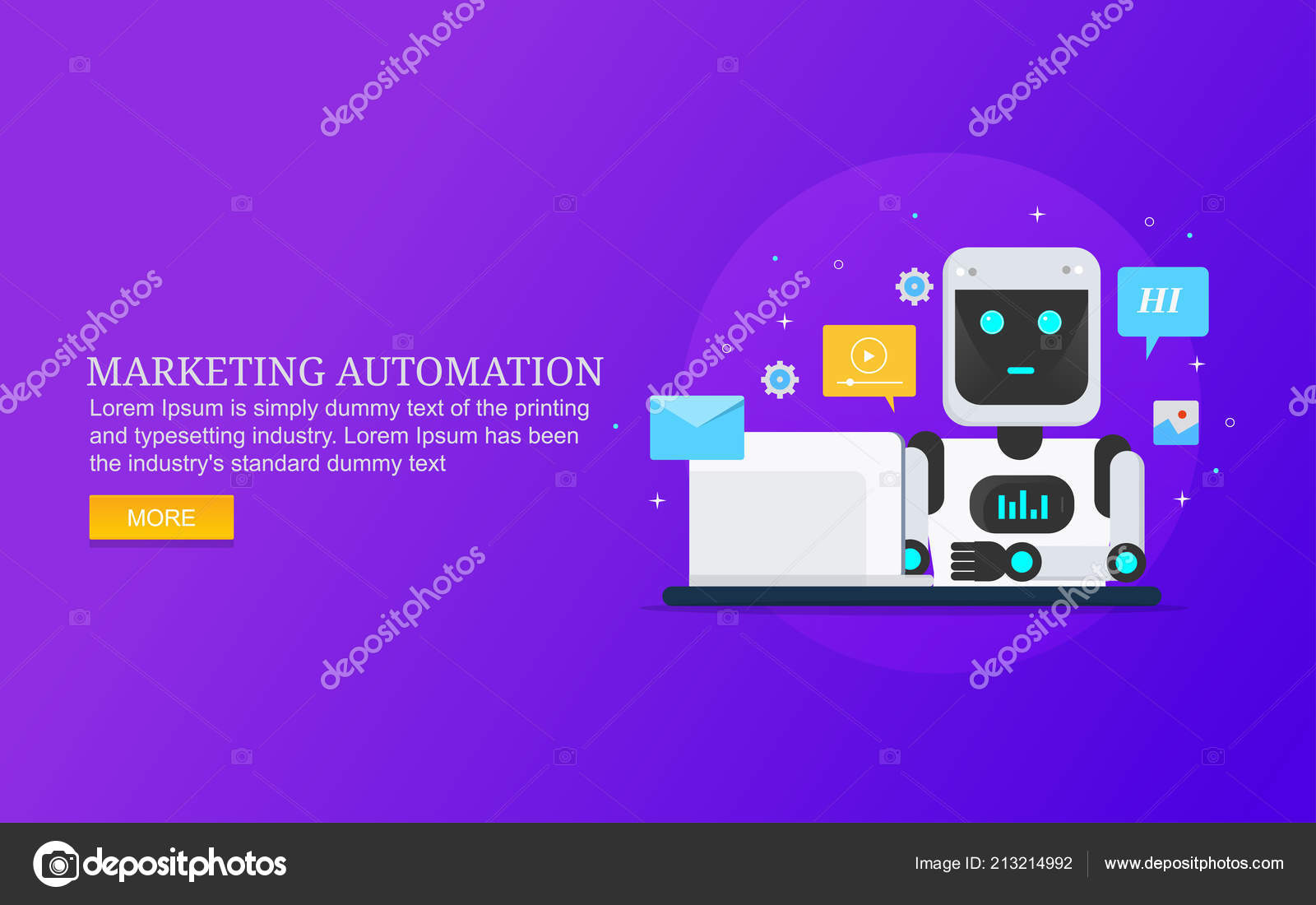 Marketing Automation Digital Marketing Marketing Technology Flat Design ...