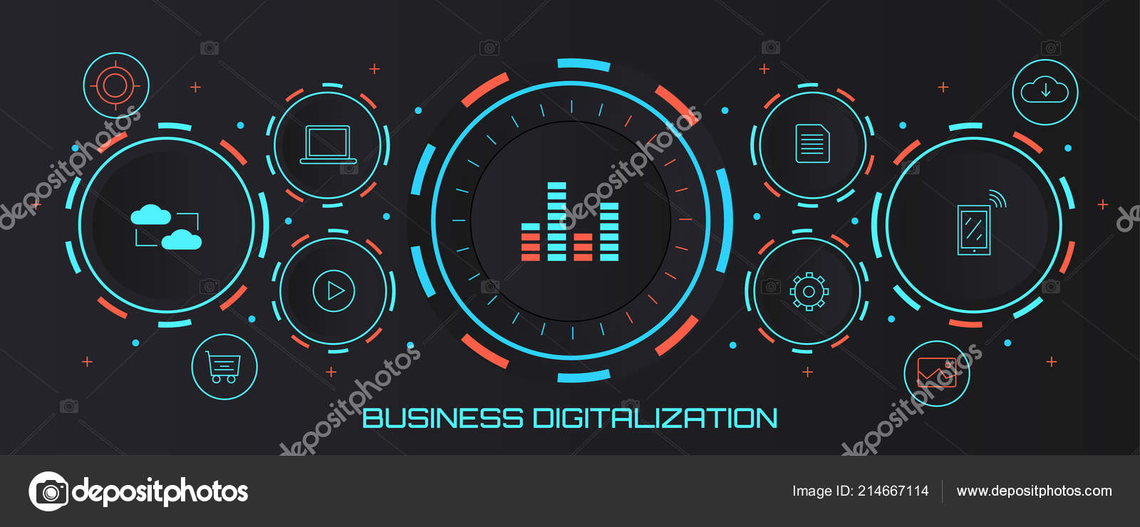 Business Digitalization Colorful Banner Stock Vector Image by ©Sammby ...