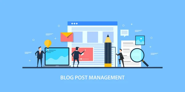 Blog post management Vector Art Stock Images | Depositphotos