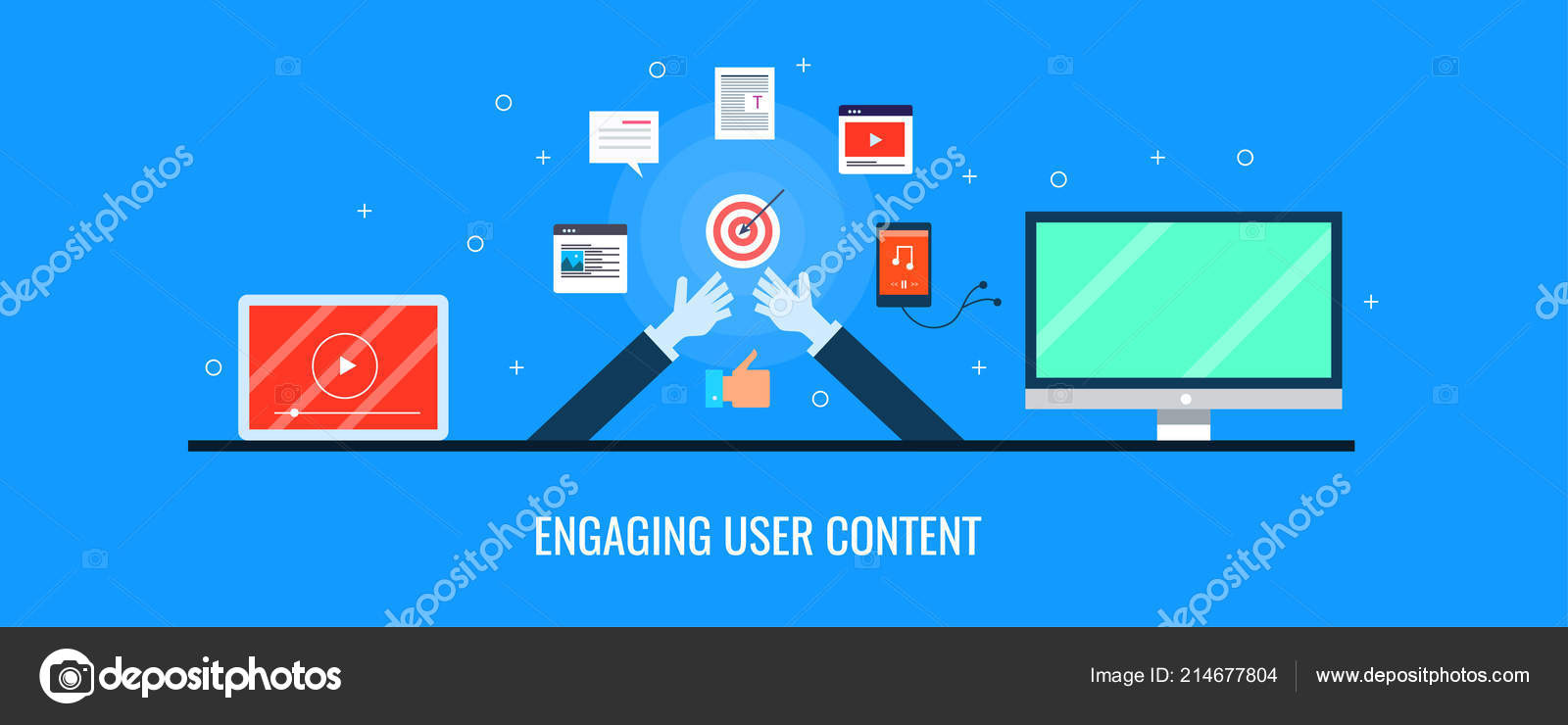 Engaging User Content Colorful Banner Stock Vector Image by ©Sammby ...