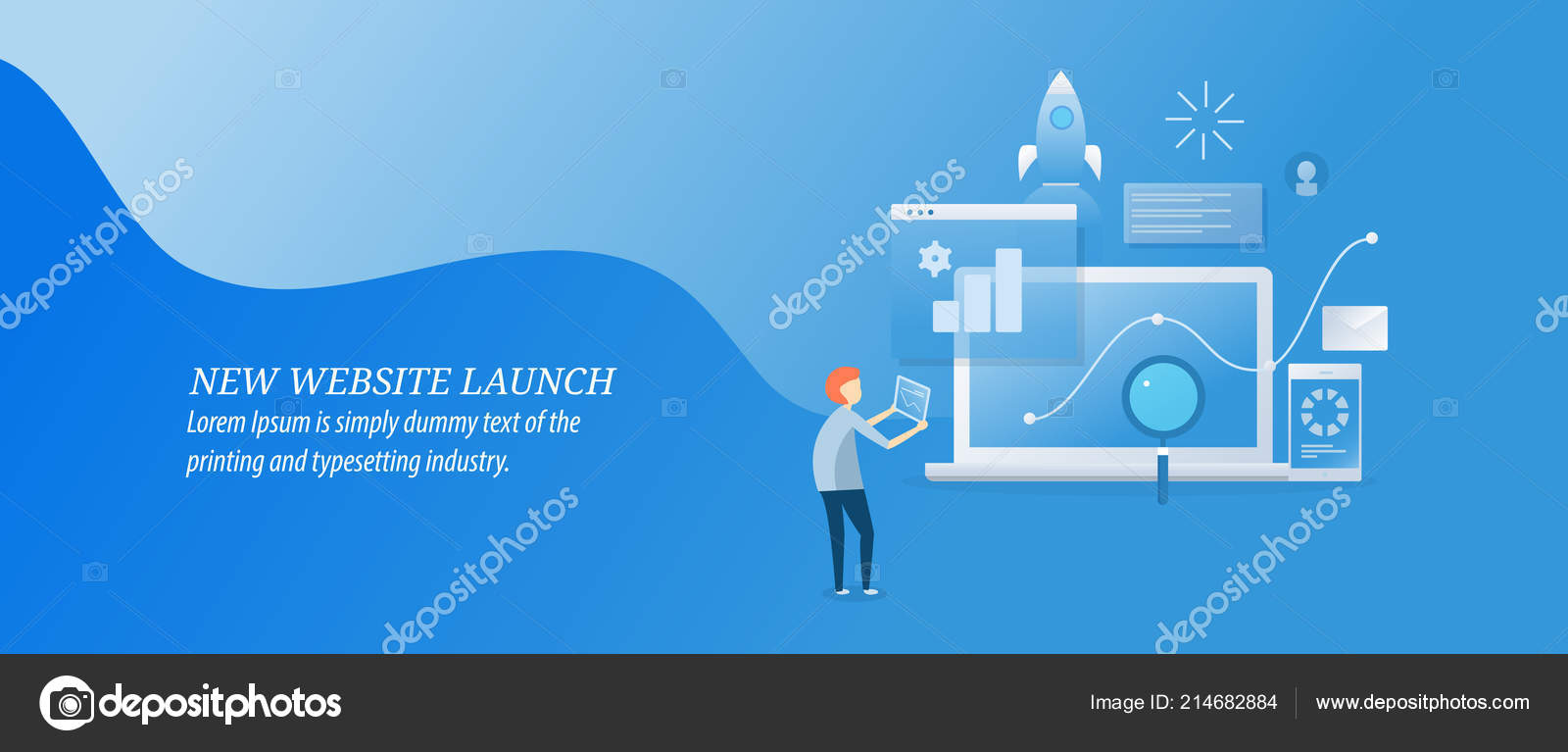 New Website Launch Banner Stock Vector Image by ©Sammby #214682884