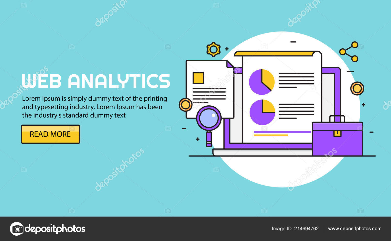 Web Analytics Colorful Banner Stock Vector Image by ©Sammby #214694762