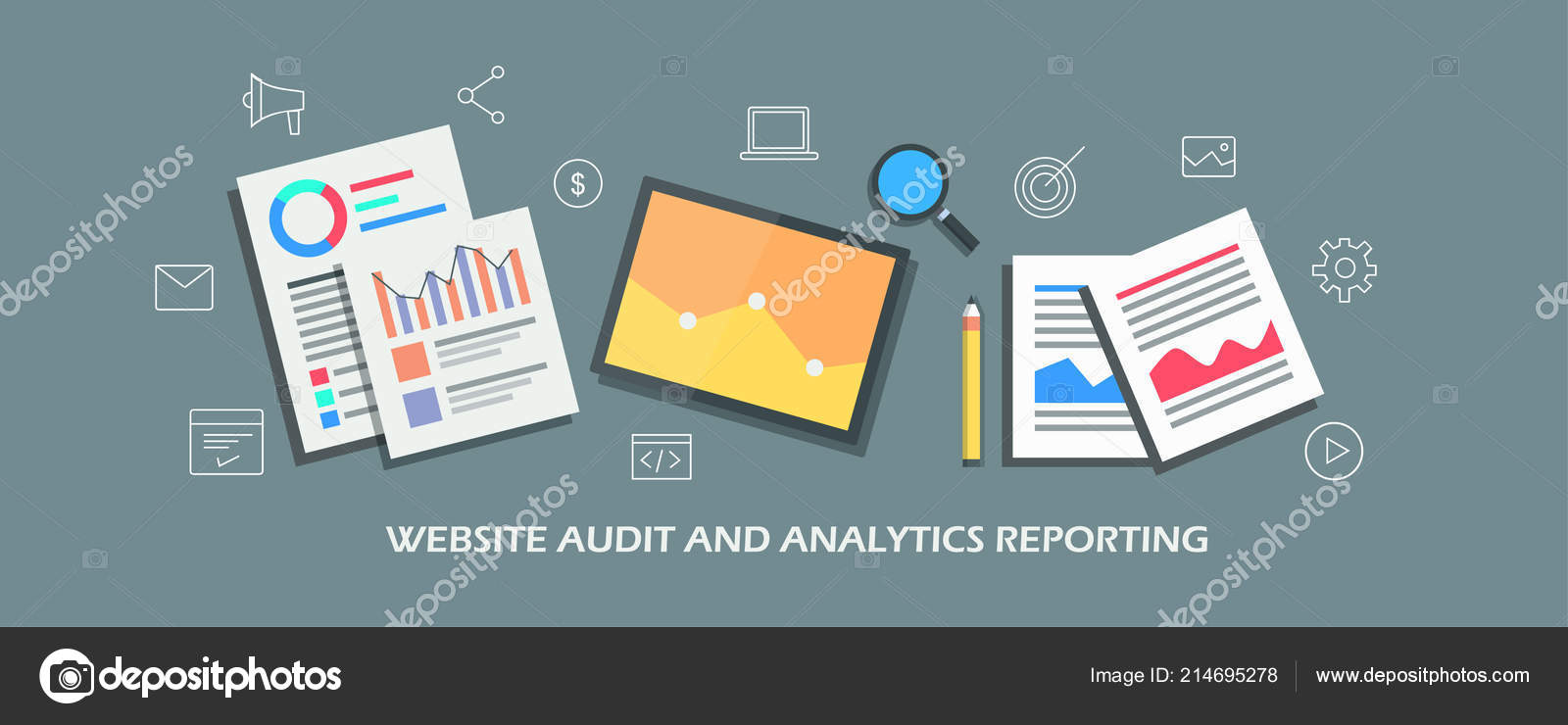 Website Audit Analytics Report Banner Stock Vector Image by ©Sammby ...