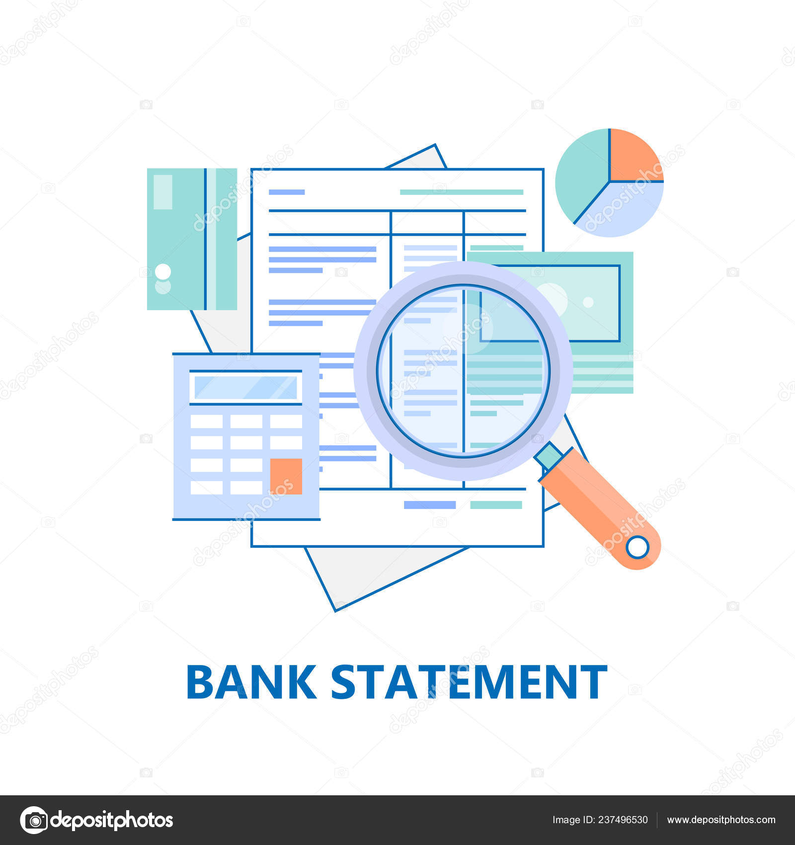 Bank Statement Colorful Banner Stock Vector Image by ©Sammby #237496530
