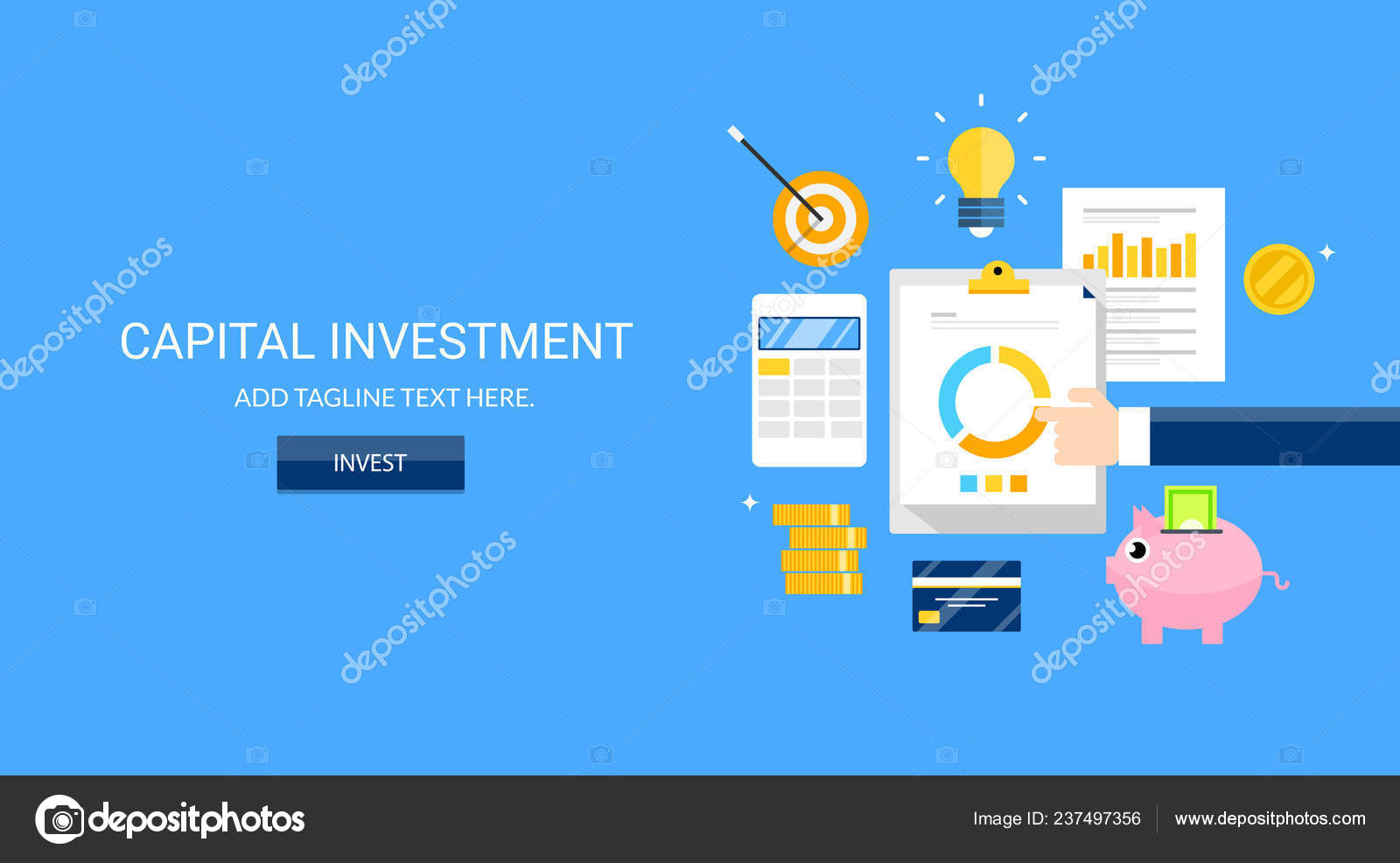 Capital Investment Colorful Banner Vector — Stock Vector © Sammby ...
