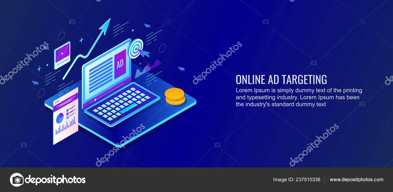 Online Targeting Colorful Banner Stock Vector Image by ©Sammby #237510338