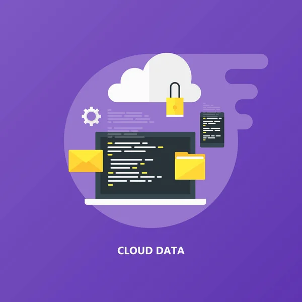 Server Data Process Colorful Banner Stock Vector by ©Sammby 214689992