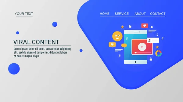 Viral Mobile Content Colorful Banner Stock Vector Image by ©Sammby ...