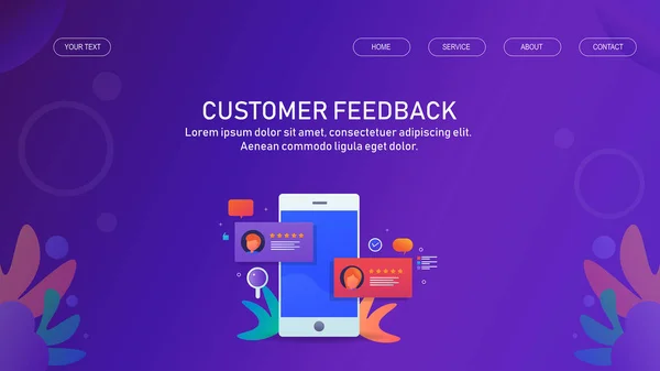 Website Review Template Simply Vector Illustration Stock Vector by ...