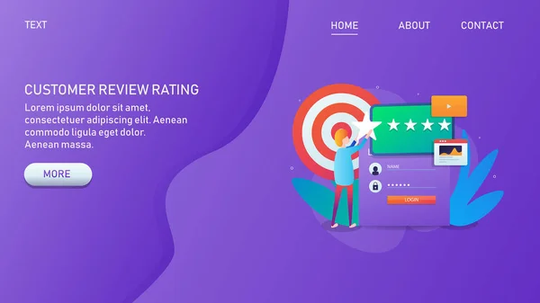 Website Review Template Simply Vector Illustration Stock Vector by ...