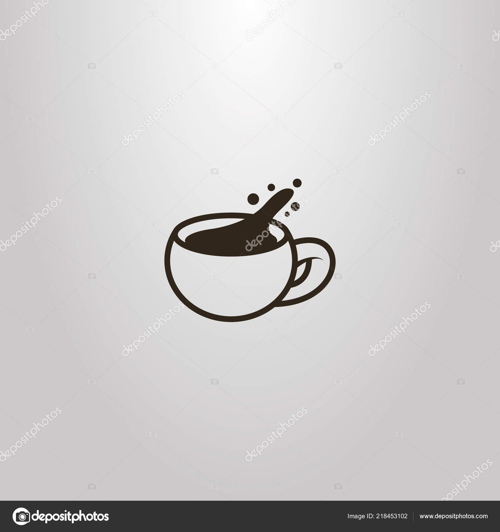 Coffee Mug Outline Black And White