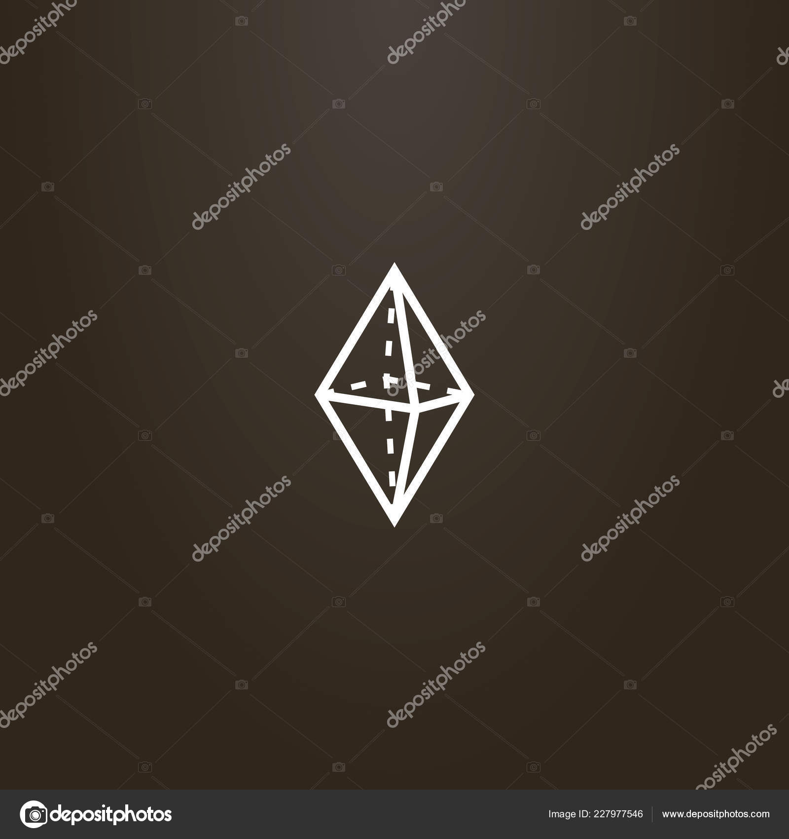 White Sign Black Background Vector Geometric Line Art Sign Transparent ...