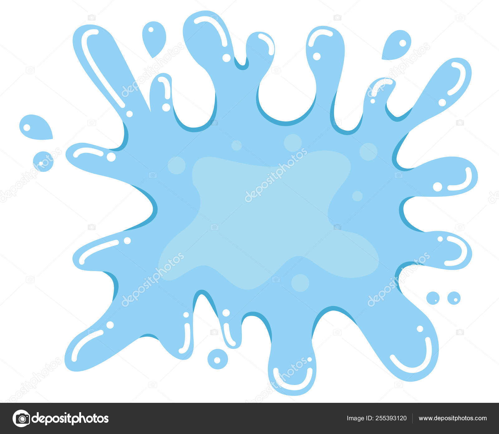 Fresh water splash on isolated background illustration - Vector Stock ...