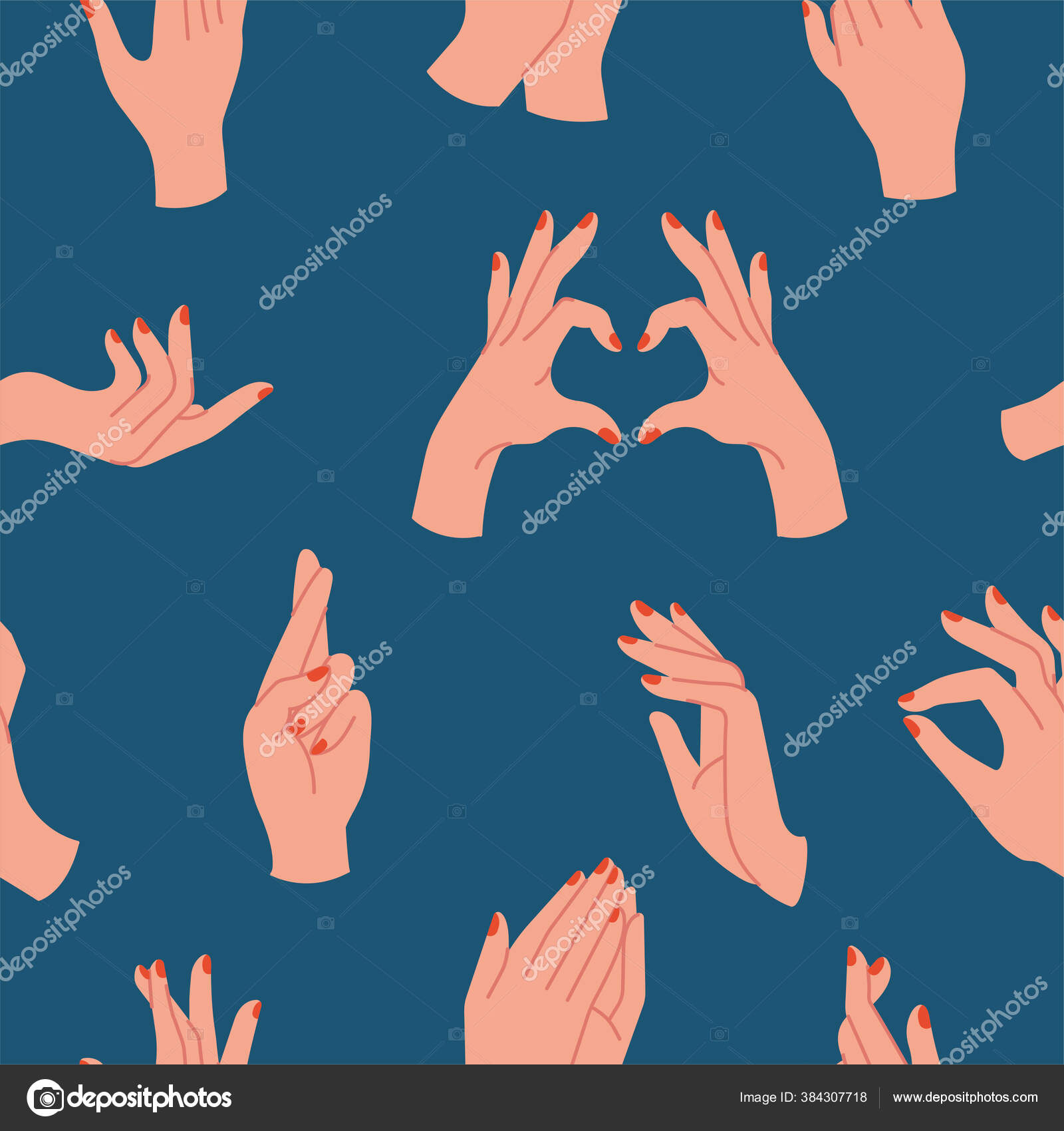 Vector Design Template Icons Emblems Himan Hands Different Gestures ...