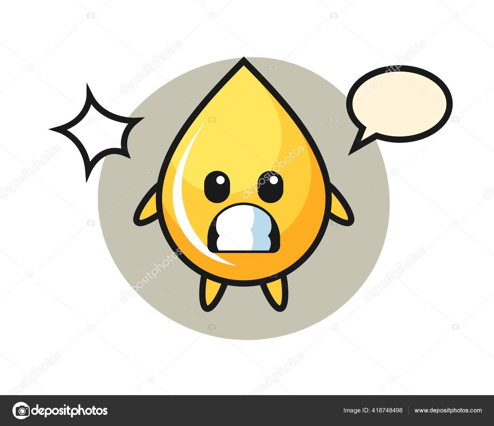 Miel Caída Personaje Dibujos Animados Con Gesto Conmocionado Vector de ...