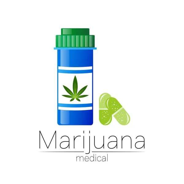Medical cannabis symbol in vector. Logotype for marijuana, nature ...