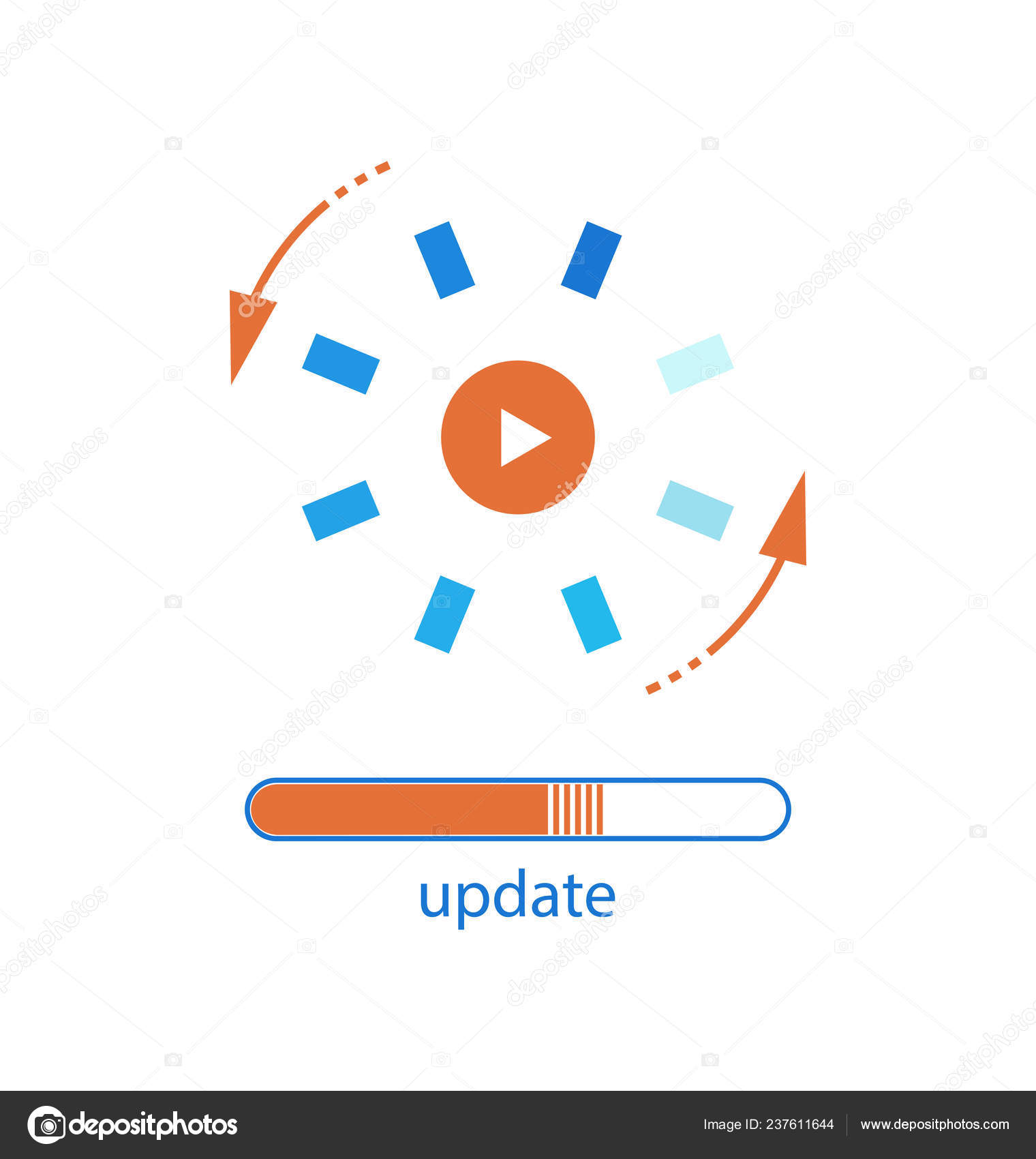 Update System Loading Process Vector Symbols Icon Installation ...